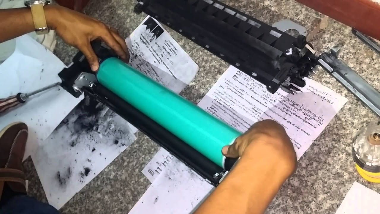 How clean drum copy machine gestetner part 3 end - YouTube