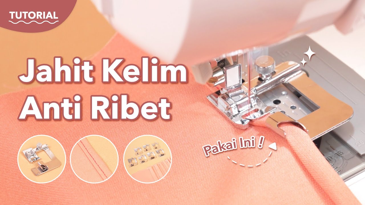 Tutorial | Cara Membuat Jahitan Pinggir di Mesin Jahit Portable - YouTube