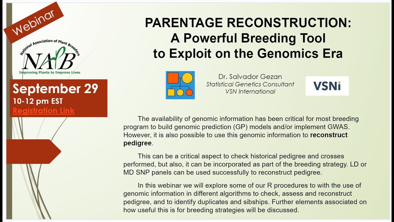 Parentage Reconstruction: A Powerful Breeding Tool to Exploit on the ...
