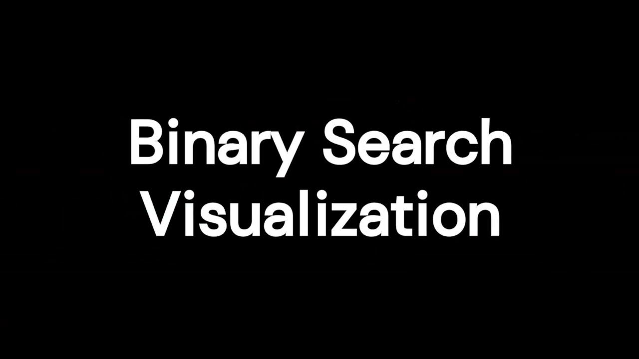 Binary Search Visualization using pygame and python - YouTube