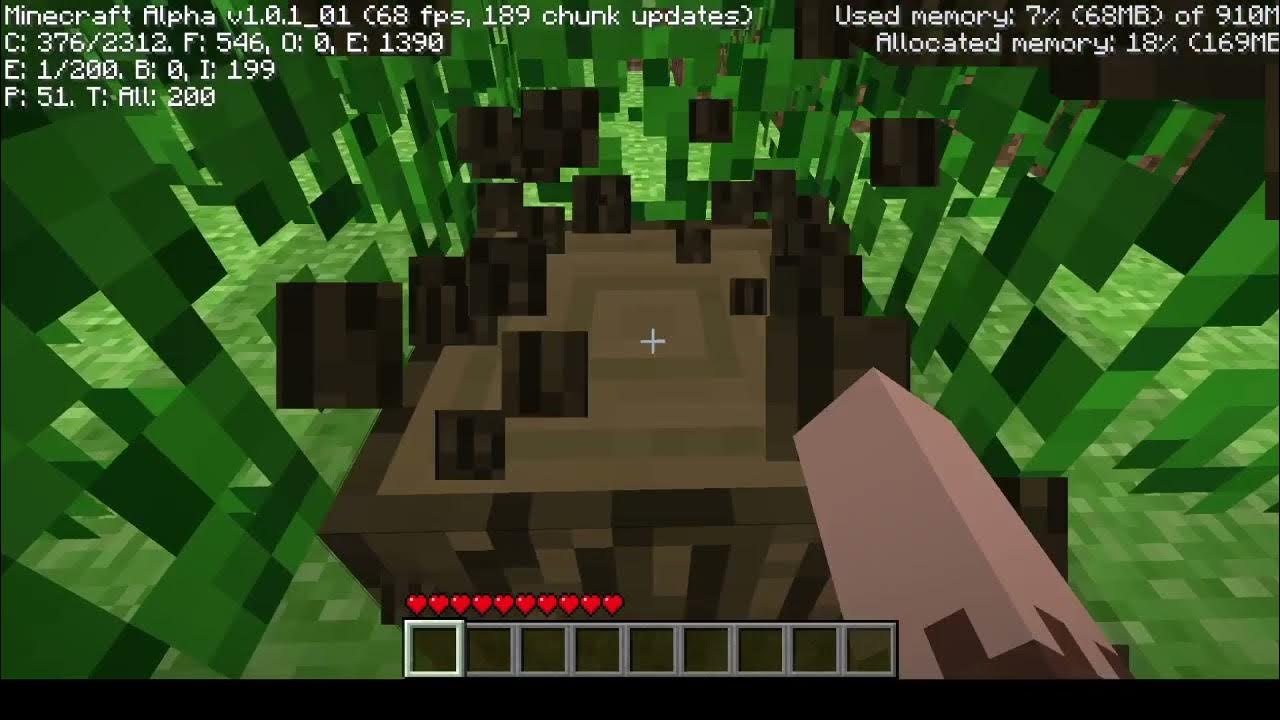 Minecraft Alpha 1.0.1 - YouTube