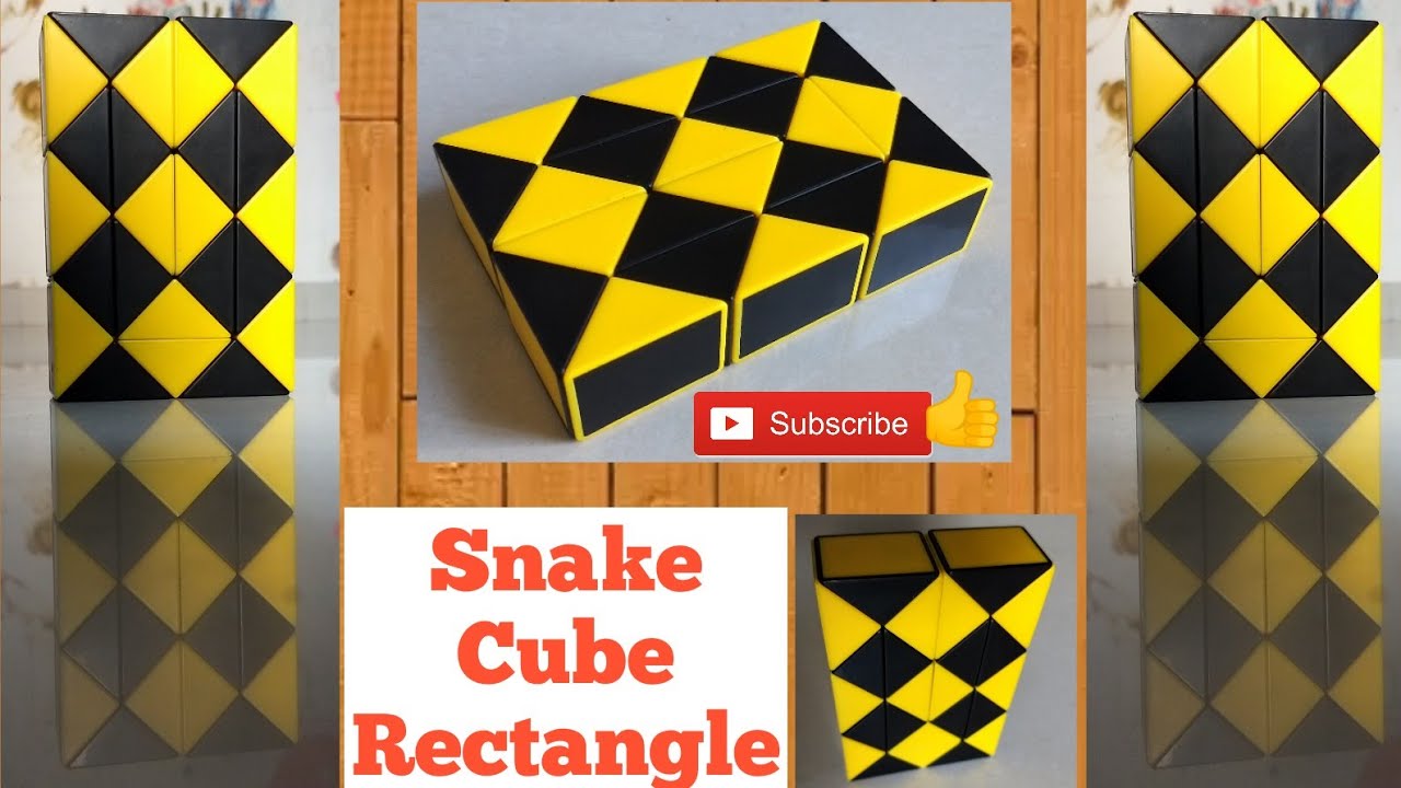 Smiggle snake puzzle or Rubik's Twist 24 or Snake Cube - Rectangle ...