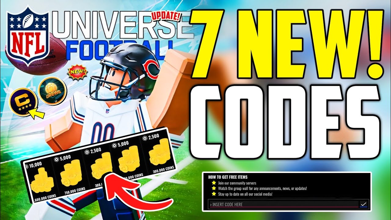 ⚠️S10-UPD💥CODE!⚠️ NFL UNIVERSE FOOTBALL ROBLOX CODES OCTOBER 2024 - NFL ...