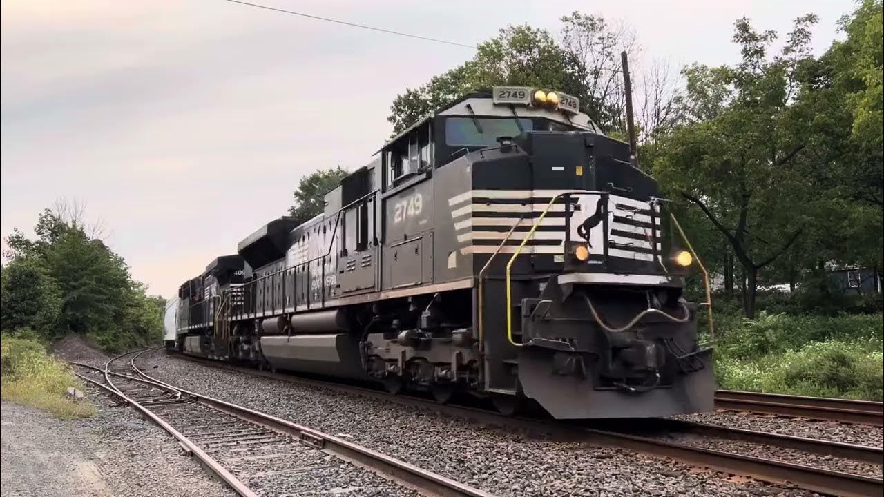 NS 2749 SD70M-2 Leads NS 18G with a Amazing P3 horn through Piscataway,NJ! - YouTube