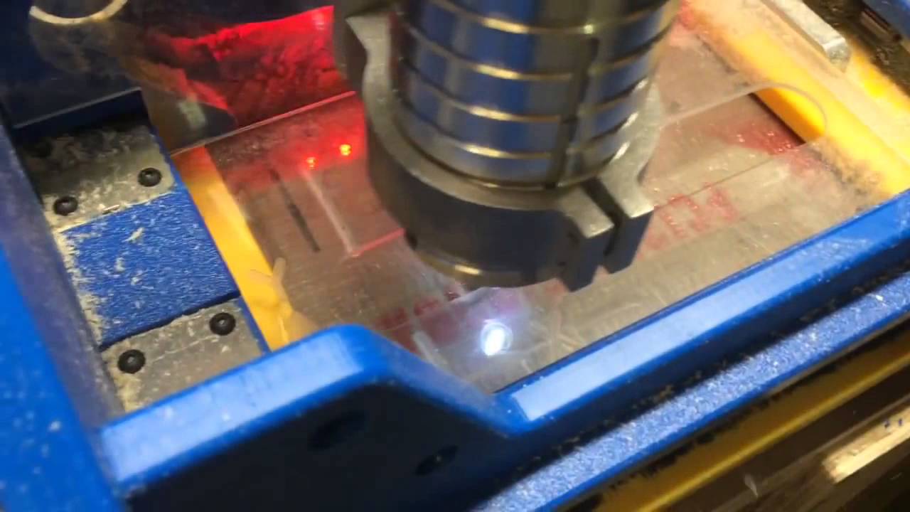Handibot Polycrete Fiberglass Cut Demo - YouTube