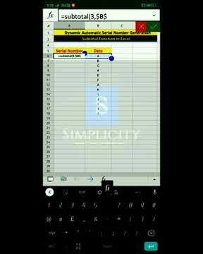 Dynamic Serial Number with Subtotal - YouTube