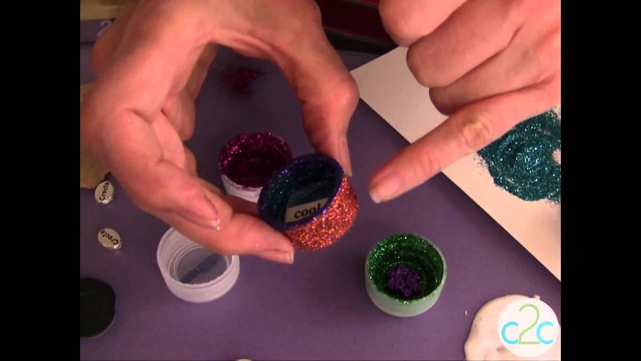 Glitter Your Garbage Magnets Using Aleenes Magnetic Tacky Dots - YouTube