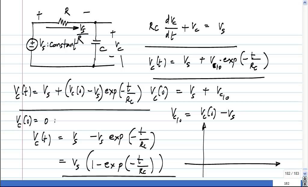 First order circuit with a constant input - YouTube