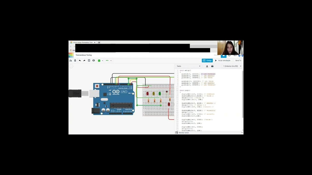 PROJETO ARDUINO (2 SEMÁFOROS EM UM CRUZAMENTO)- UTILIZANDO TINKERCAD ...