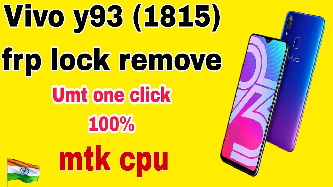 vivo y93 (1815) mtk frp lock remove one click umt #techmobile007/ - YouTube