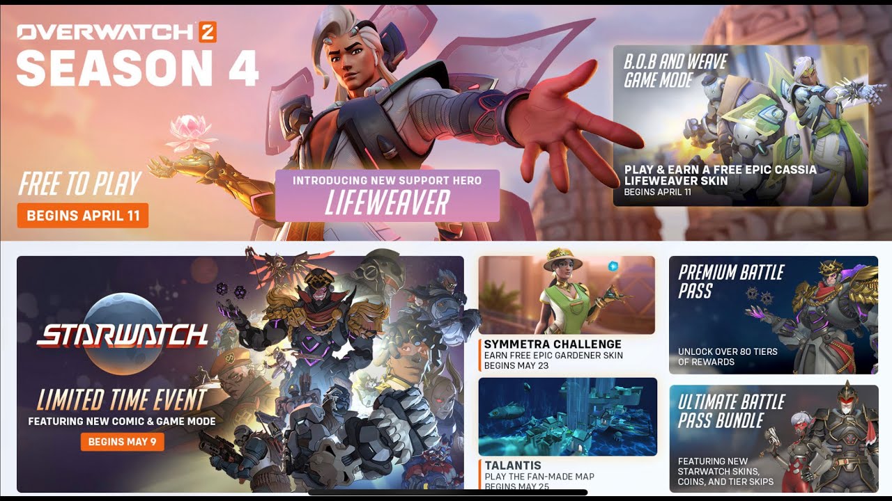 TEMPORADA 4 OVERWATCH 2 / OVERWATCH 2 PASE DE BATALLA TEMPORADA 4 ...