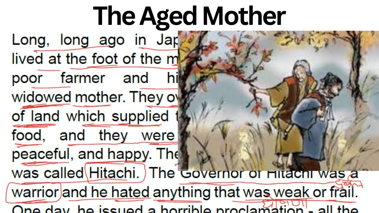 The Aged Mother | Story Reading | Hindi Translation | Vocabulary ...