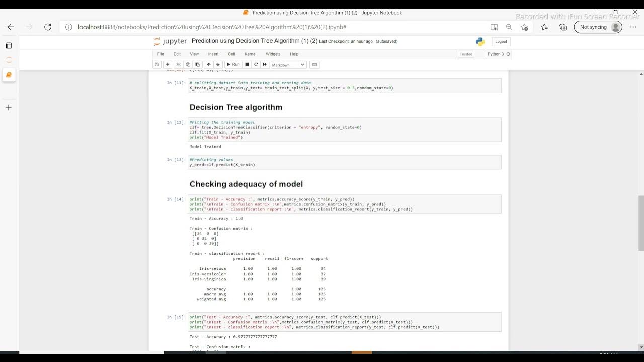 Prediction using Decision Tree Algorithm - YouTube