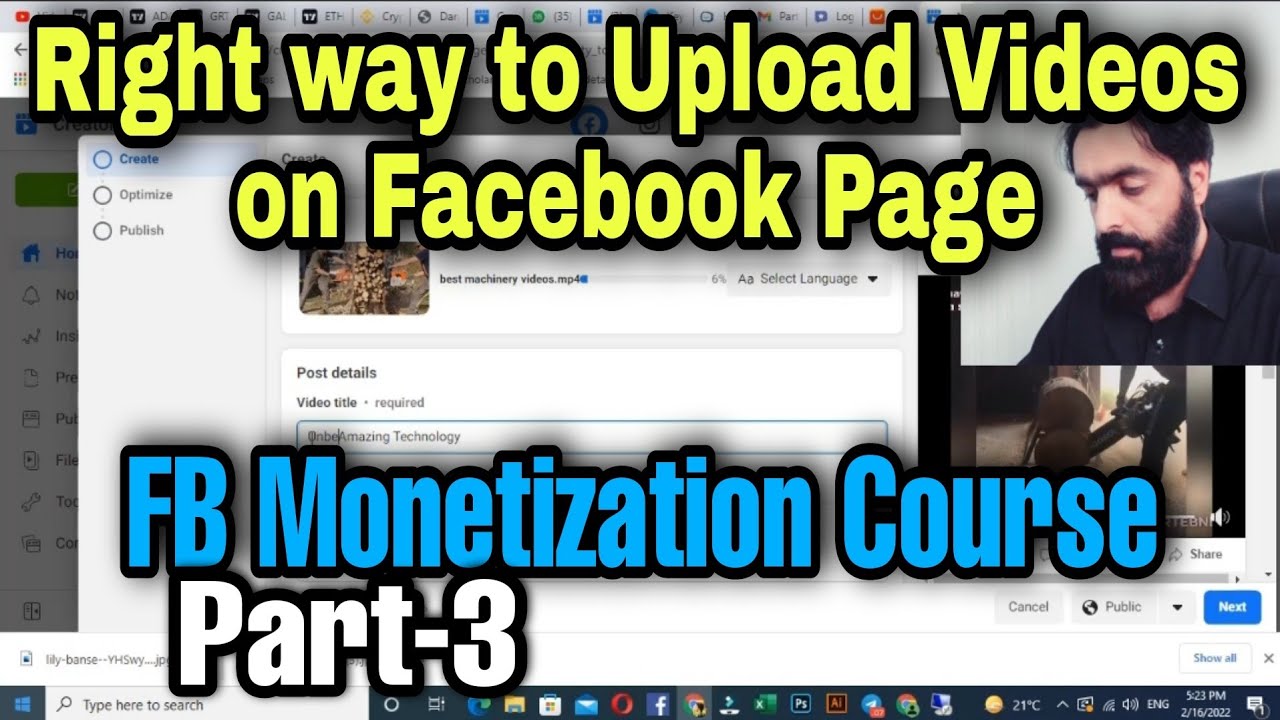 How to Upload Video on Facebook Page | Facebook Monetization course ...