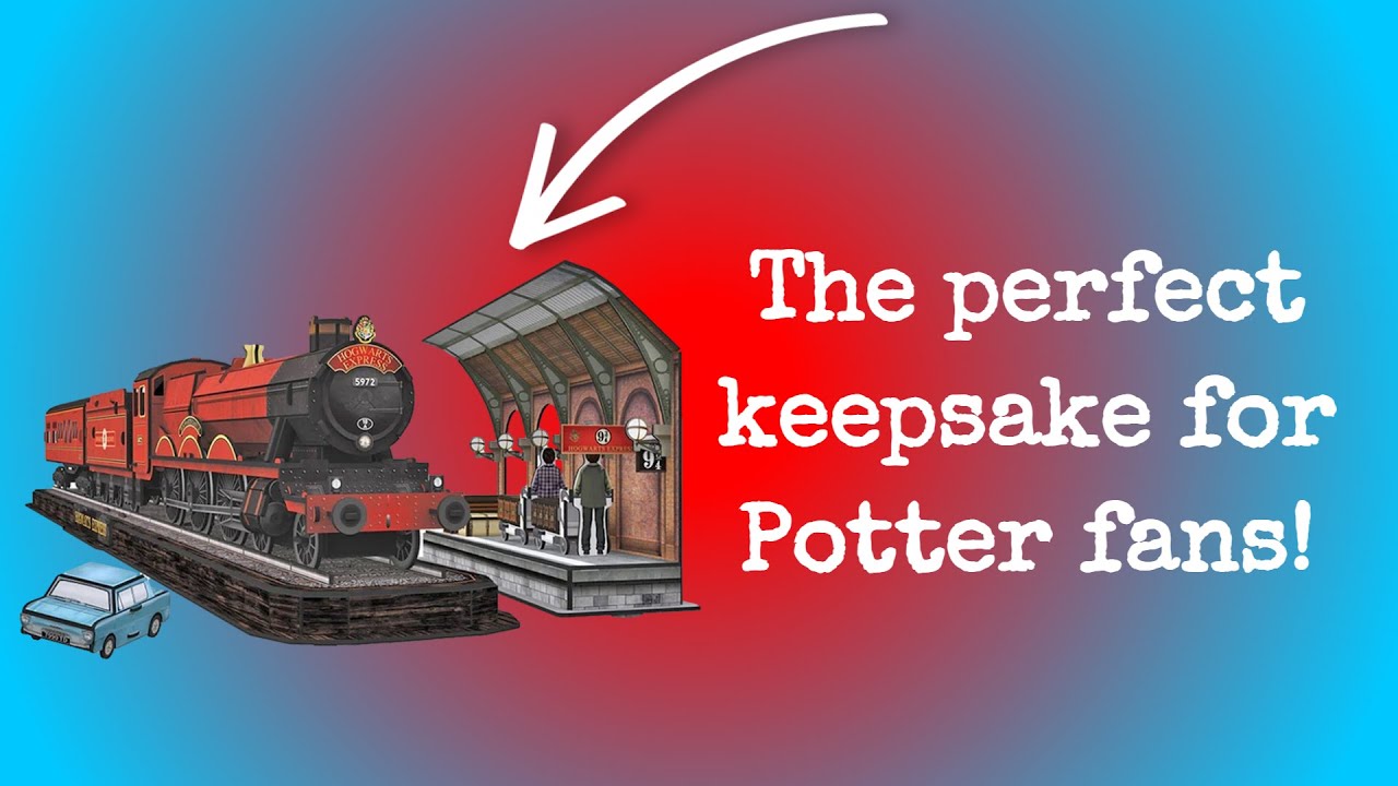 Harry Potter Hogwarts Express 181pc 3D Paper Model Kit - YouTube