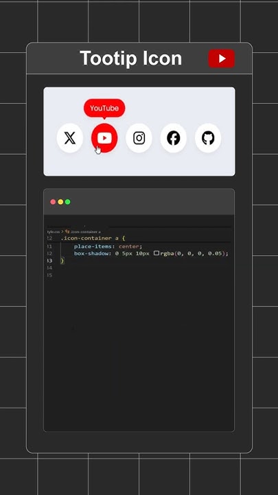 🤩🫣Tooltip Hover Transition Effect For Social Media Icon With HTML & CSS #onlinecoding # ...