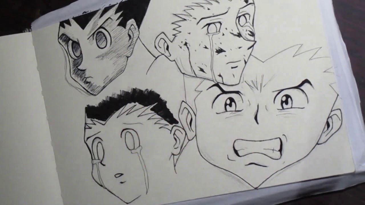 Drawing Gon Expressions (Practice)-Timelapse - YouTube