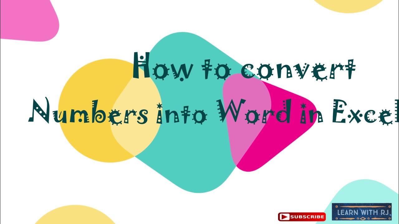 how to convert number into word in excel indian rupees - YouTube