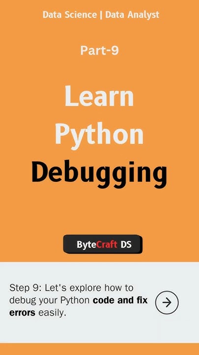 Part-9 Learn Python Debugging #pythonprogramming #coding#dataanalyticswithpython #education ...