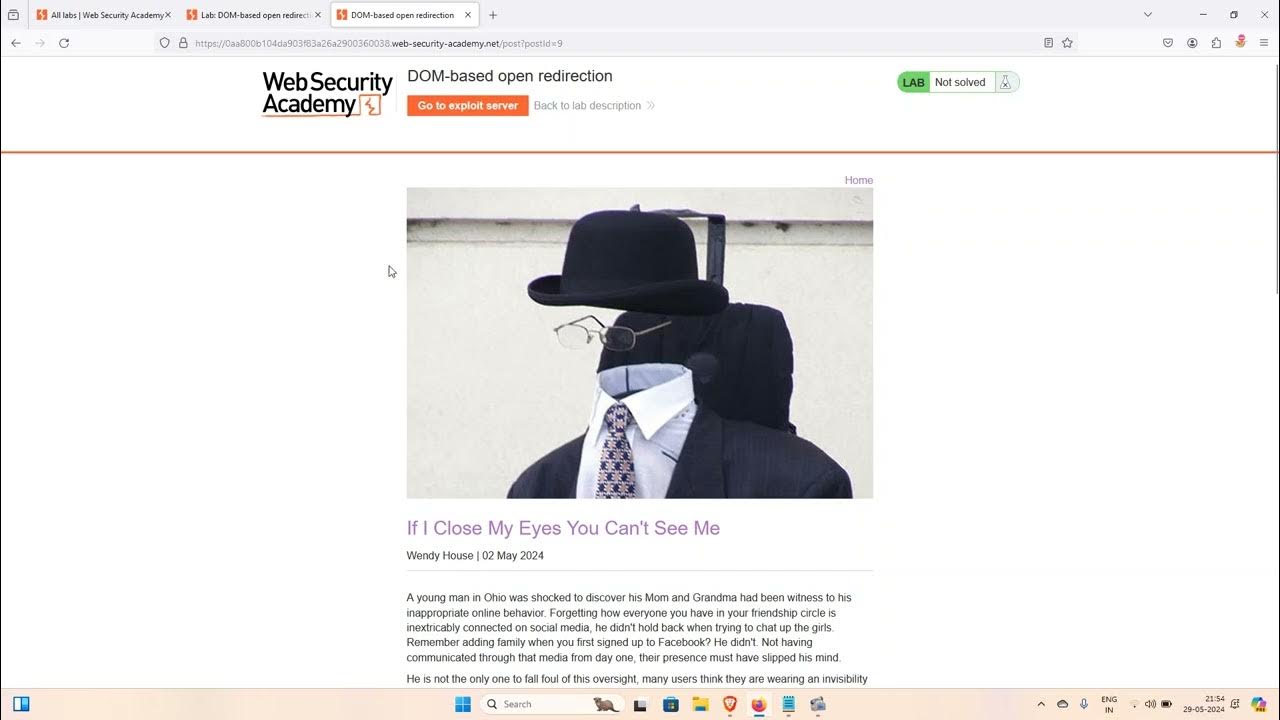 DOM based open redirection - YouTube