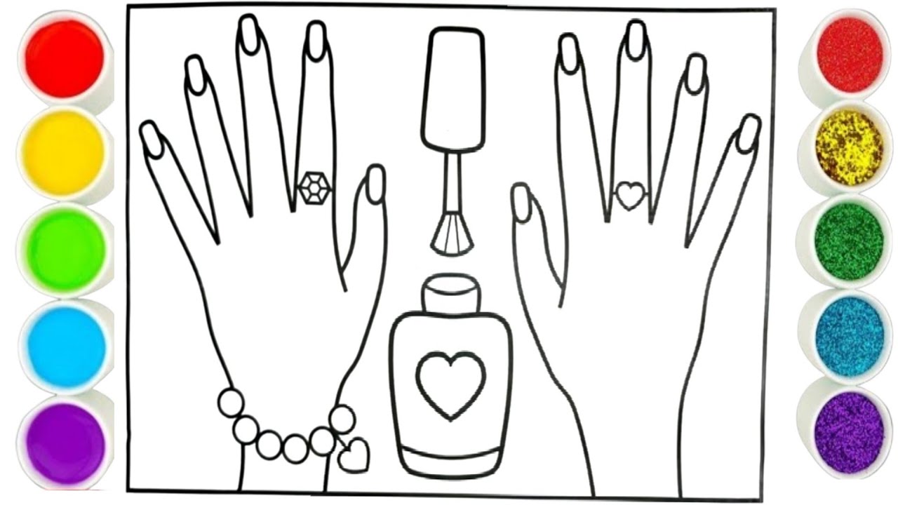 How to Draw NAIL POLISH for Kids | Nail Polish Drawing | Nail Polish ...