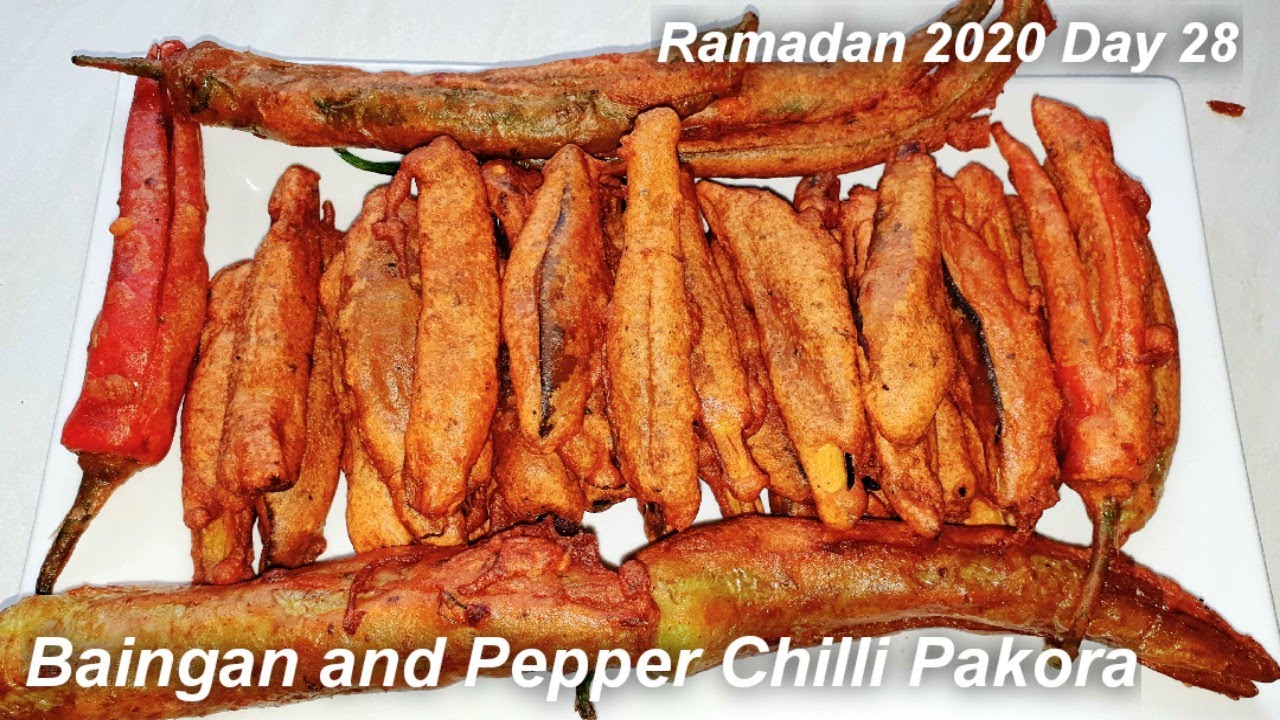 Baingan Pakora Recipe | Chilli and Pepper Pakora | Brinjal Fry ...