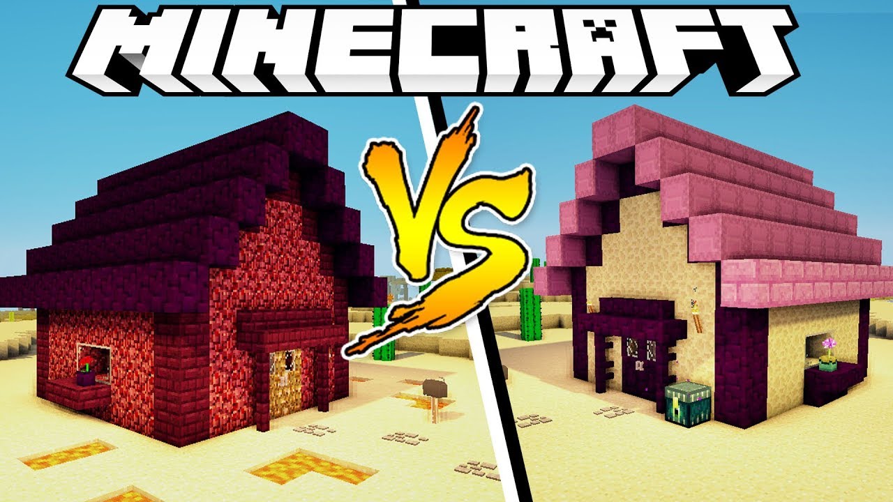 NETHER HOUSE VS END HOUSE - Minecraft - YouTube