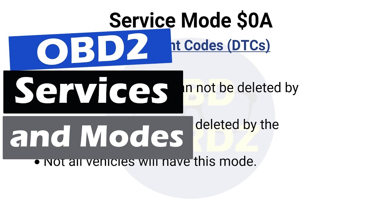 OBD2 Scantool Modes and Services - YouTube