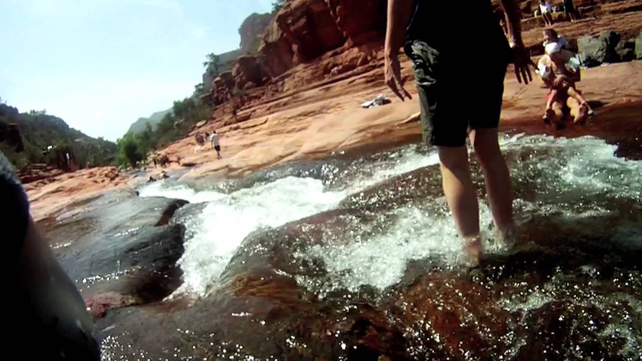 Slide Rock Slide Sedona Arizona Hd - YouTube