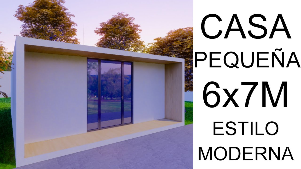Increíble Plano Gratis de casa pequeña 6x7 metros moderna | Small house ...