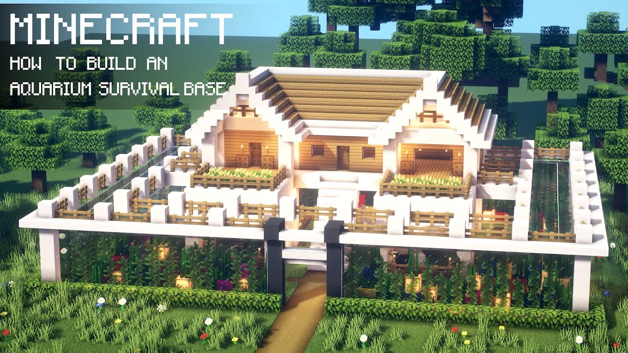 Minecraft: Aquarium Survival Base Tutorial | Simple Survival Base - YouTube