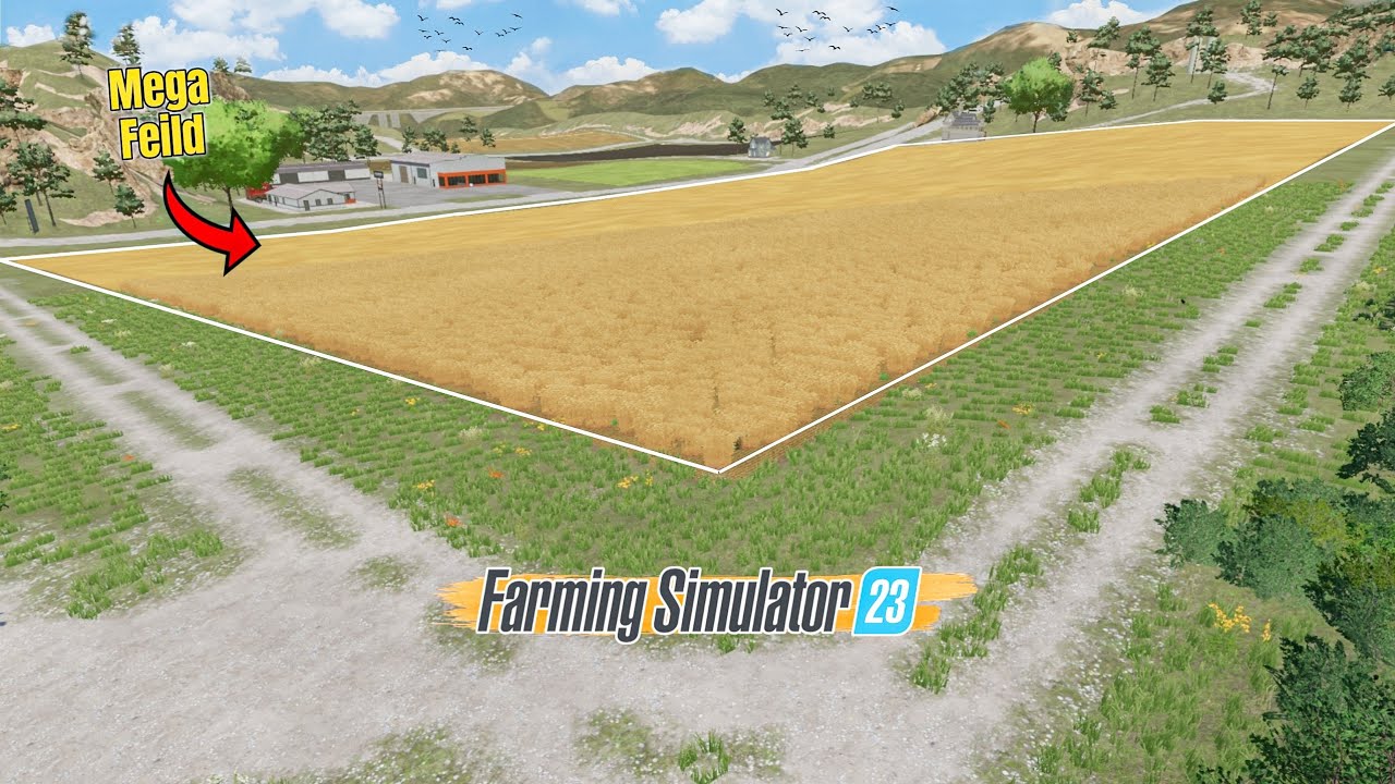 Barely Harvesting On Mega Feild | Farming Simulator 23 Gameplay ...