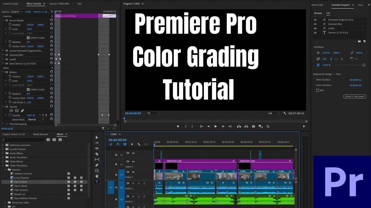The Way I Color Grade In Premiere Pro Color - YouTube