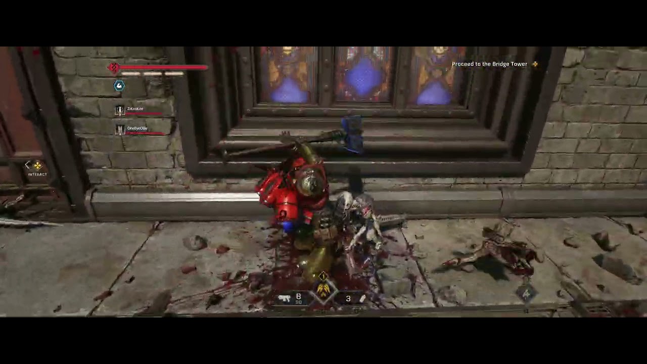 Space Marine 2 Assault hammer drop on crying hormagaunt - YouTube