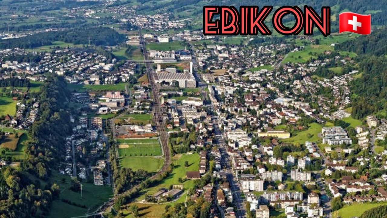 PANORAMIC SHOT OF THE CITY OF EBIKON IN SWITZERLAND 🇨🇭, PANORAMSKI ...