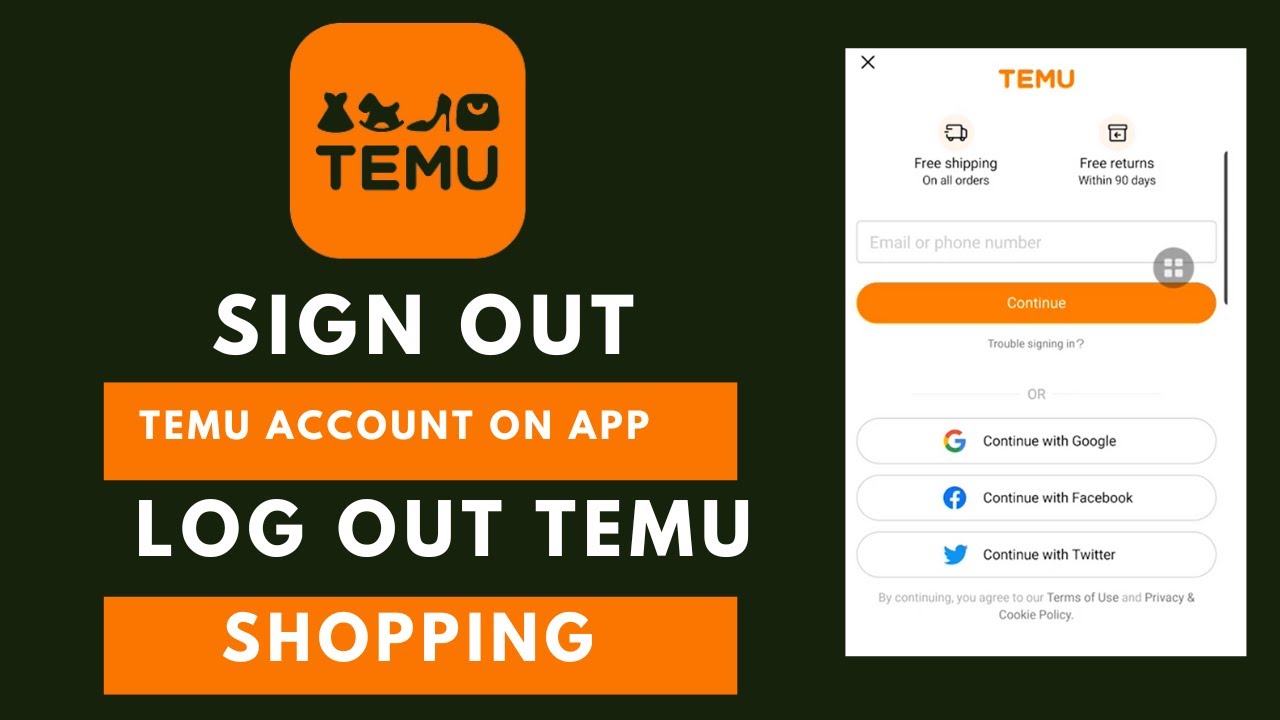 How to Sign Out Temu Account? Log Out Temu App - YouTube