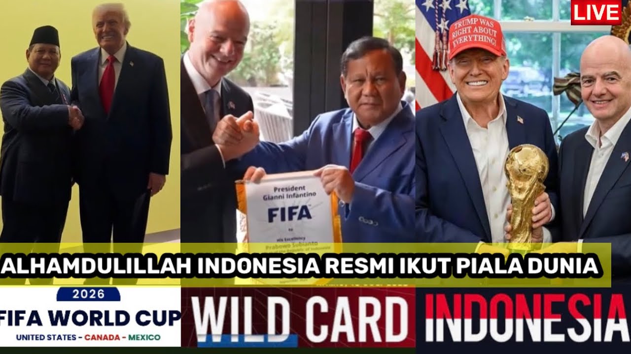 🔴LIVE FIFA . INDONESIA RESMI IKUT PIALA DUNIA 2026 LEWAT JALUR WILD ...