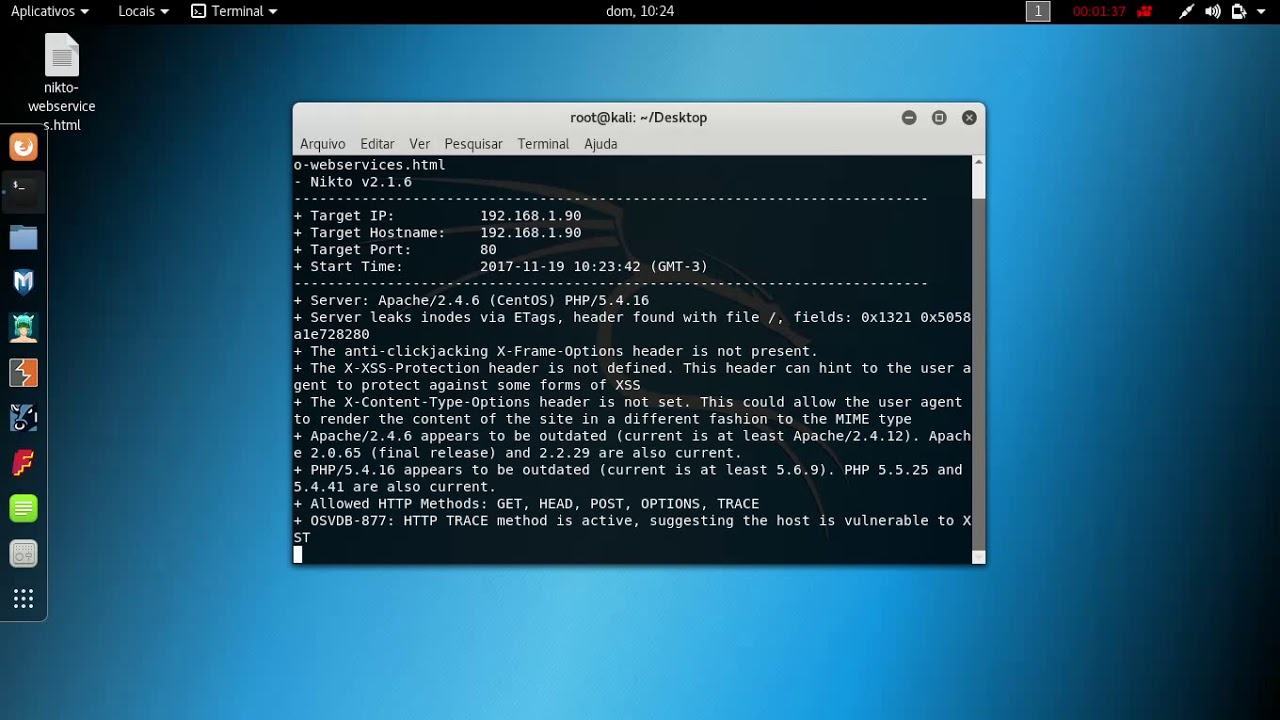 How to use NIKTO Kali Linux - YouTube