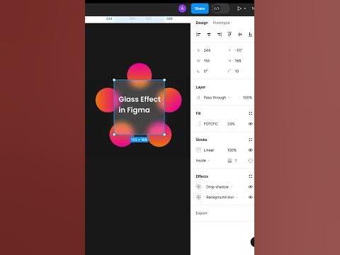 Glass effect in figma | Glassmorphism Figma #shortsfeed - YouTube