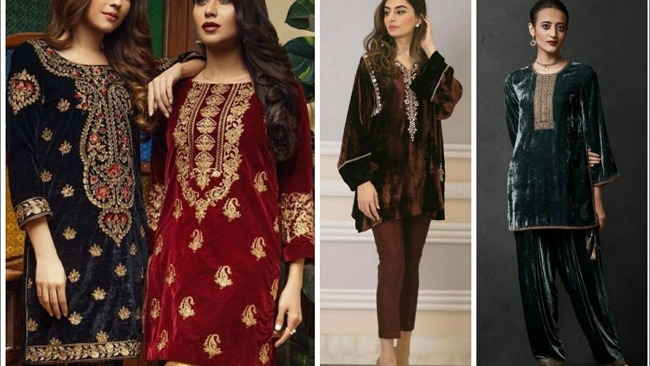 New & Stylish Velvet Winter Dress Designs & Ideas 2020. - YouTube