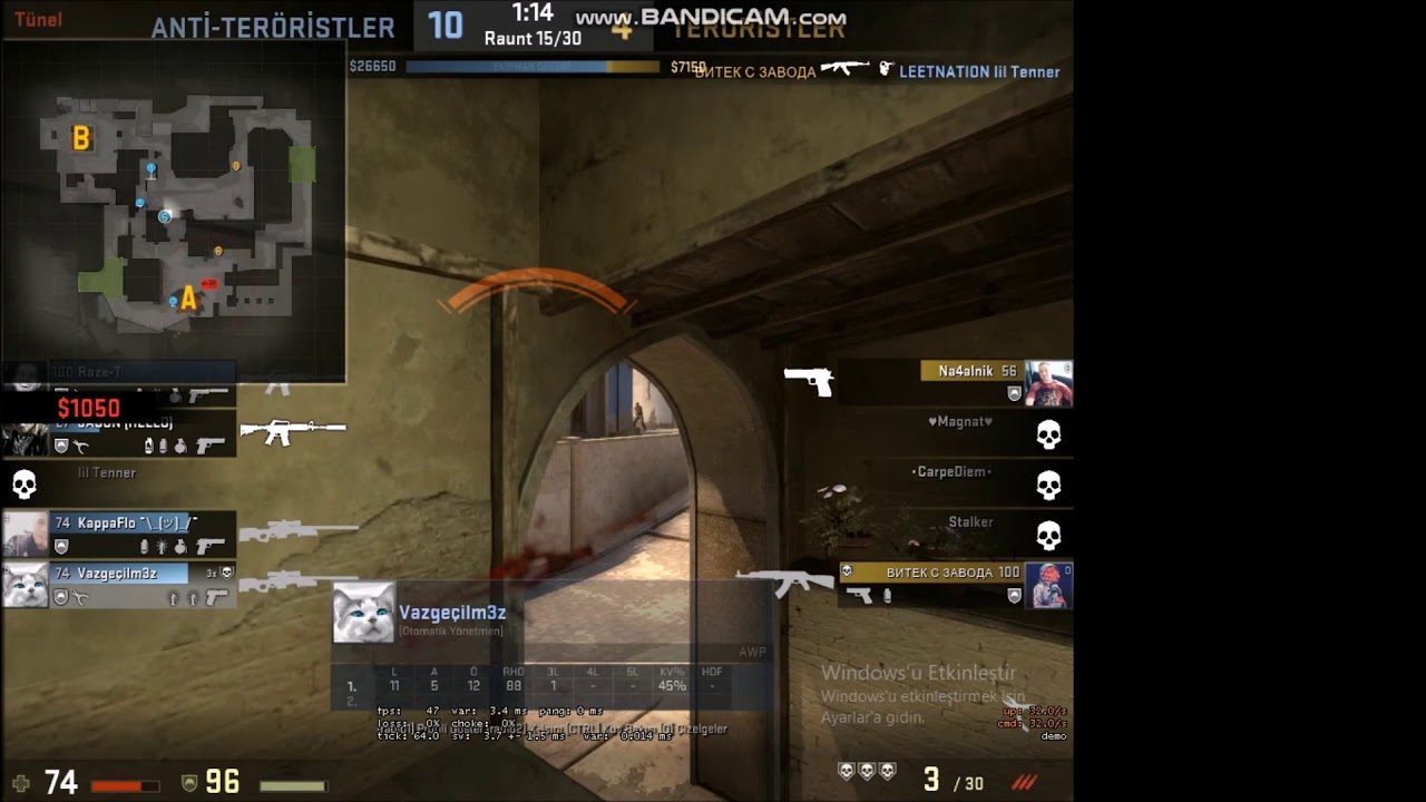 CS:GO Vac shot #1 -Vazgeçilm3z - YouTube