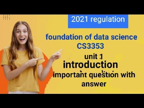 foundation of data science unit 1 important questions. - YouTube