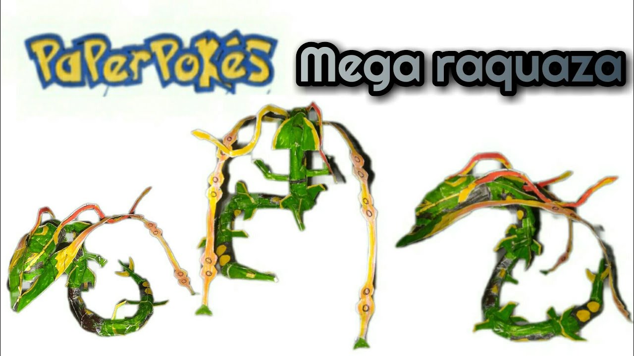 Mega raquaza pokemon papercraft 😰😎my best paperwork ever 💥👌handmade ...