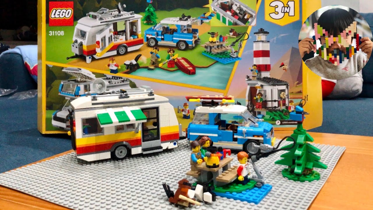 LEGO Creator 31108 Caravan Family Holiday 3 in 1 Set - Lego Speed Build ...