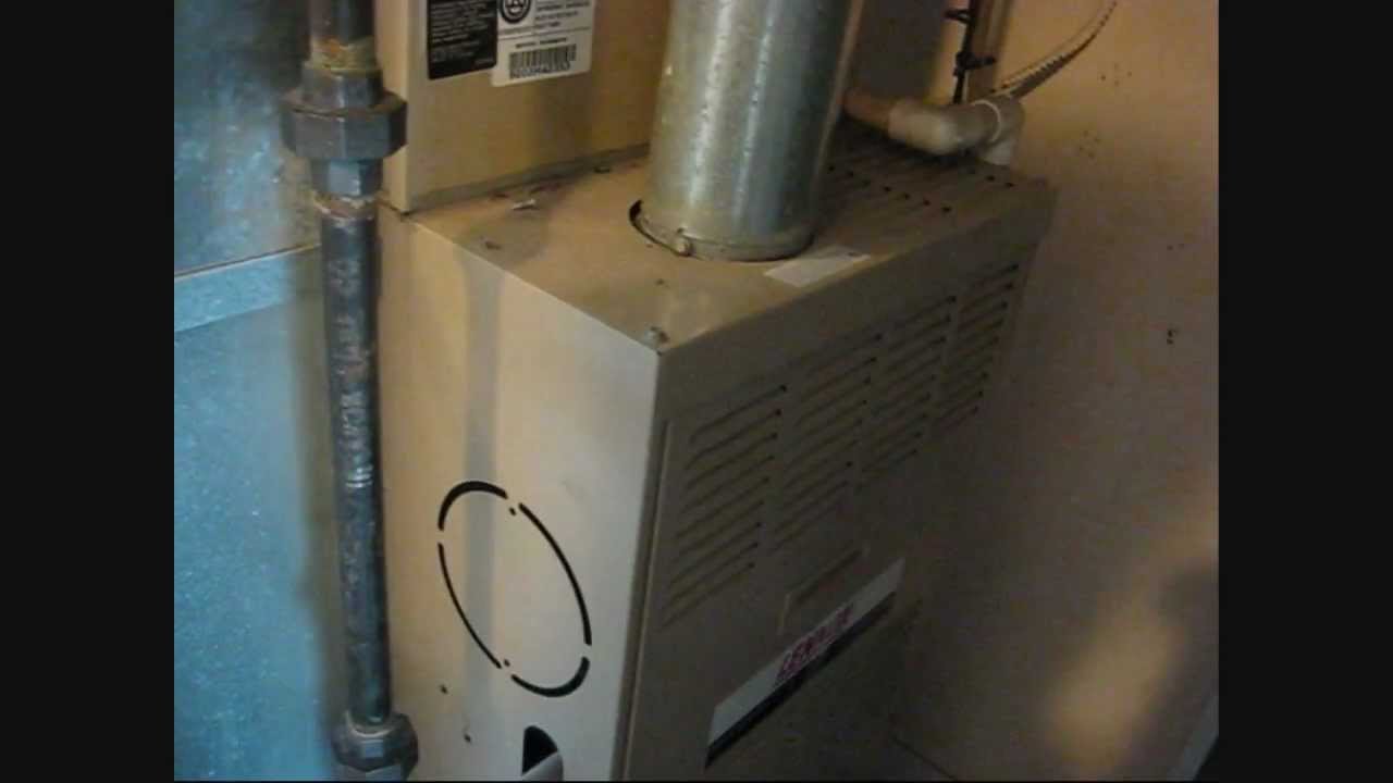 2003 Dave Lennox Signature Collection 80% gas furnace startup/shutdown ...