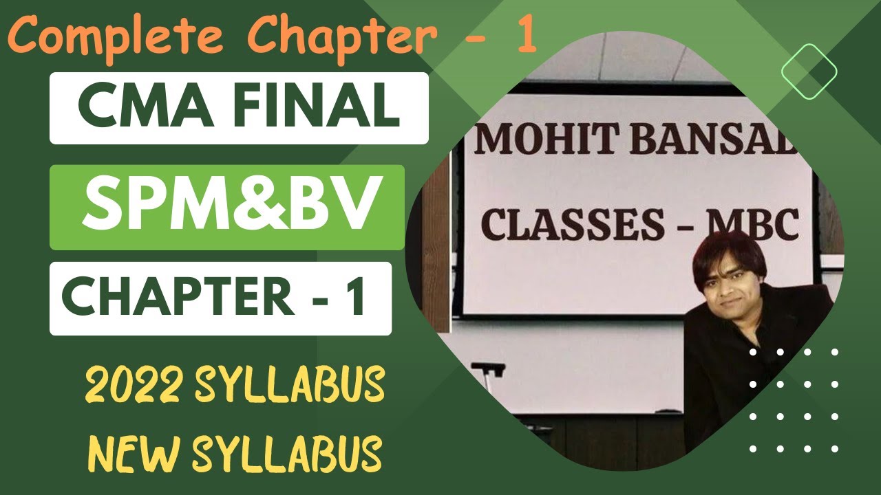 Introduction to Performance Management - CMA FINAL - SPM&BV - COMPLETE CHAPTER 1 - NEW SYLLABUS ...