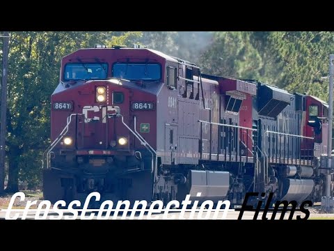 CP 8641 AC4400 & CN 8003 SD70Ace Lead S542-19 Loaded Miltary Train WB ...