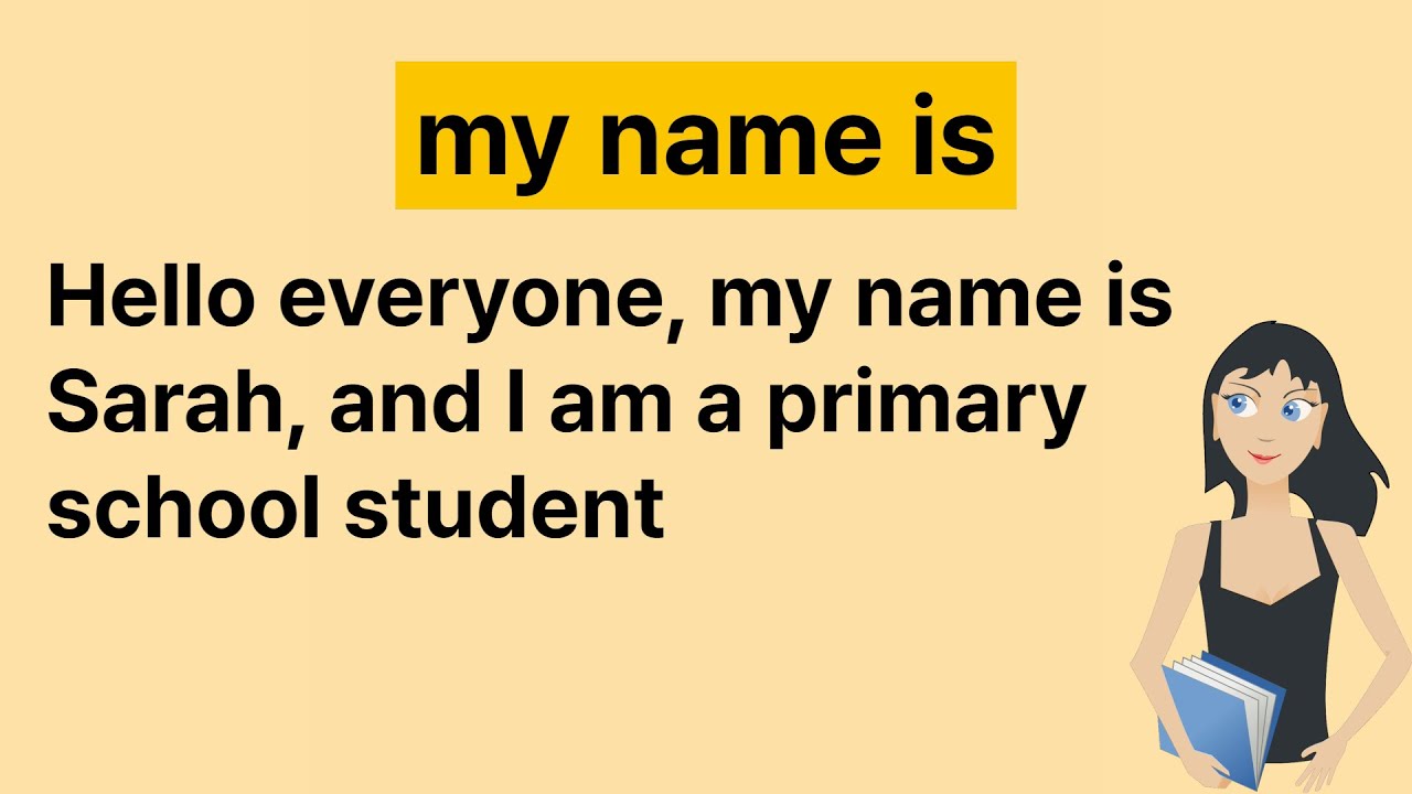 English story / "my name is " / Level 0 / practice speaking English ...