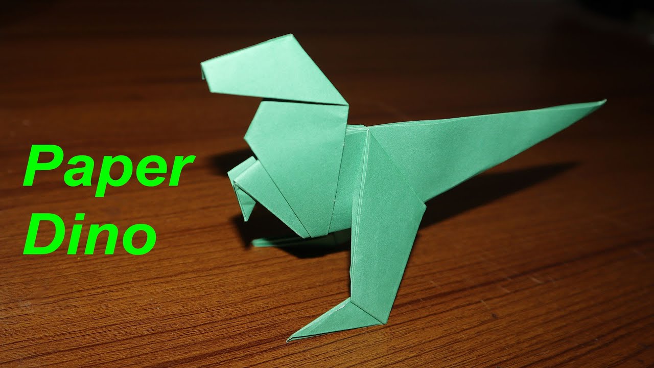 How To Make an Easy Origami Dinosaur 🦕 Paper Dino 🦕 DIY Origami Paper ...