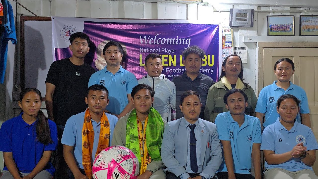 Laken Limbu welcoming to Fair Football Academy.. - YouTube